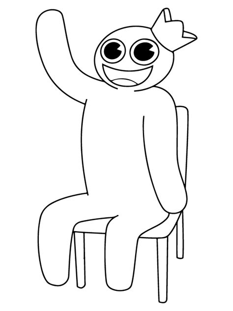 Rainbow Friends Roblox Holding Balloons Coloring Page Free Printable