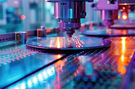 Premium Photo Robotic Manufacturing Of Semiconductors And Computer