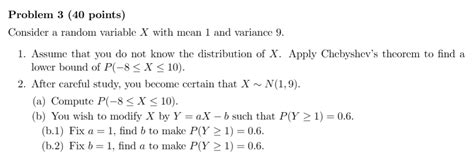 solved problem 3 40 ﻿points consider a random variable x