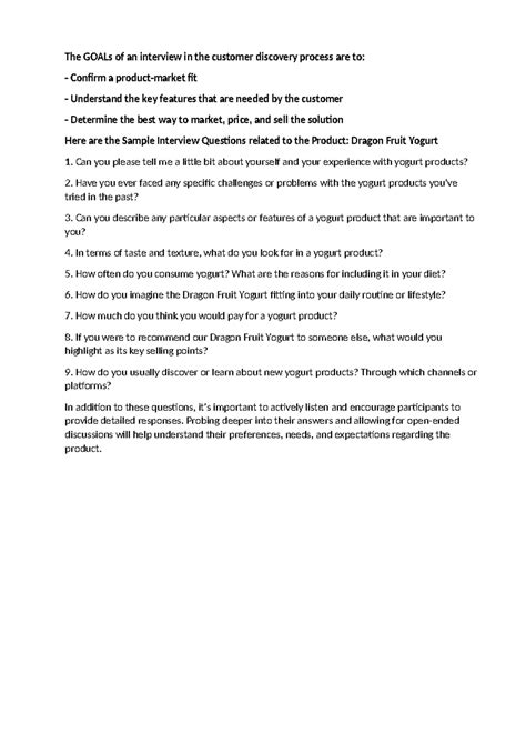Sample Interview Questions Câu Hỏi Phỏng Vấn Mẫu The Goals Of An