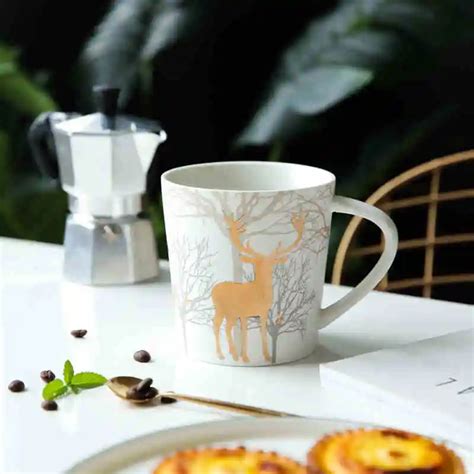 550 мл Золотой Лось кофейная кружка молоко и чай домашний офис напиток ...