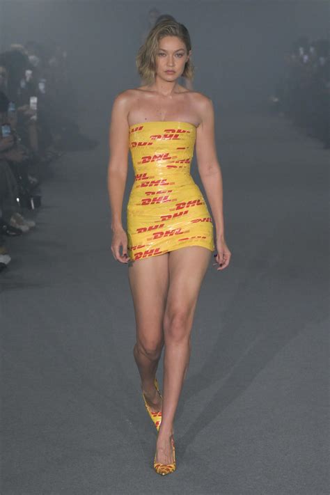 Gigi Hadids Vetements Minidress Was Signed And Sealed By Dhl