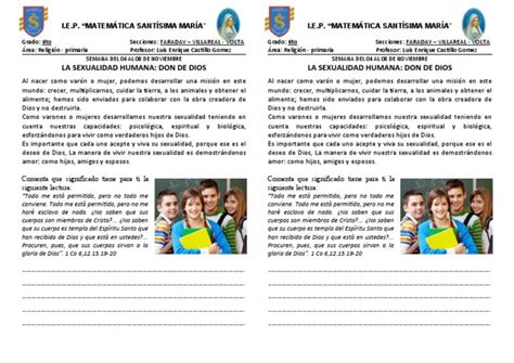 33va Ficha La Sexualidad Humana Don De Dios Pdf Amor