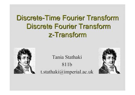 PDF Discrete Time Fourier Transform Discrete Fourier Transform Z