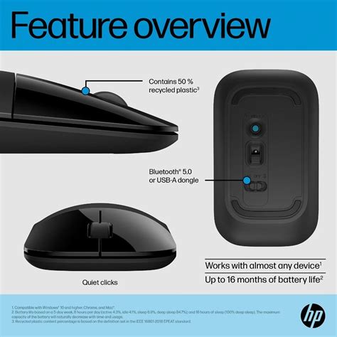 Hp Mouse Z3700 Dual Black 758a8aa Uuf เมาส์ไร้สาย ของแท้ ประกันศูนย์ 1ปี