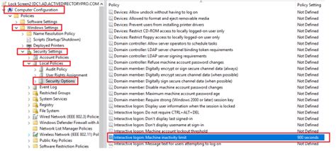 Group Policy Lock Screen Configuration Active Directory Pro
