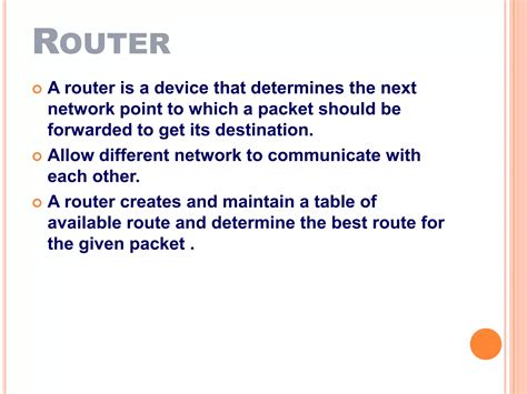 Router PPTX Computer Networking Computing