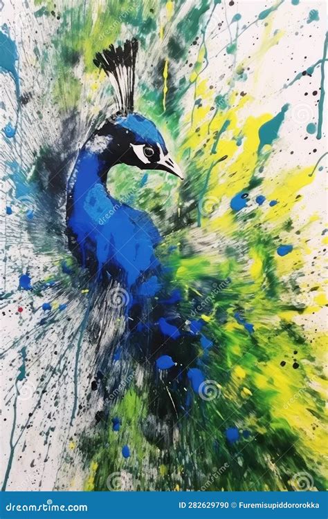 Peacock Form And Spirit Through An Abstract Lens Dynamic And Expressive Peacock Print Stock