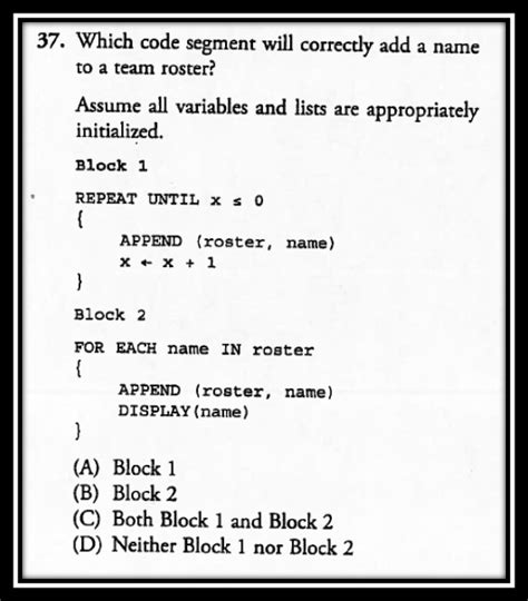 Programming Questions In The Computer Science Principles Ap Csp Exam Alps Academy