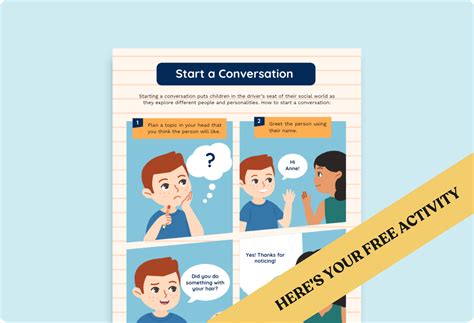 Conversation Skills Poster For High School Starting A Conversation