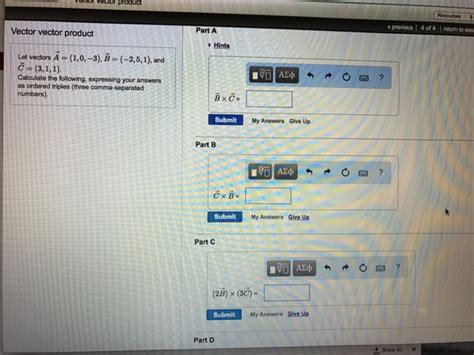 Solved Let Vectors A Vector 1 0 3 B Vector 2 5