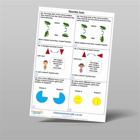 Year 2 Describe Turns Reasoning And Problem Solving Resource Classroom Secrets