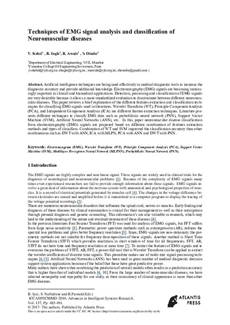 Pdf Techniques Of Emg Signal Analysis And Classification Of Neuromuscular Diseases