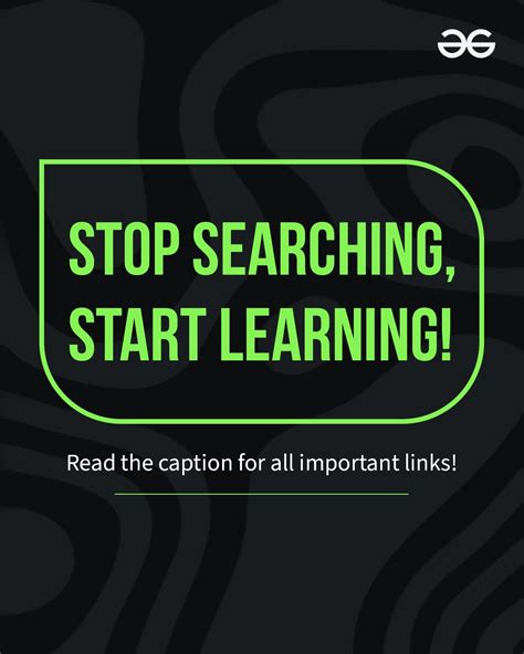 Geeksforgeeks Resourses Gfg Learntocode Alllinksatoneplace Important Geeksforgeeks