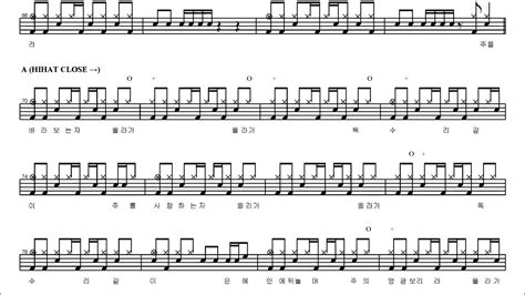 어노인팅 주를 앙모하는 자 Drum Score Drum Sheet Music Youtube