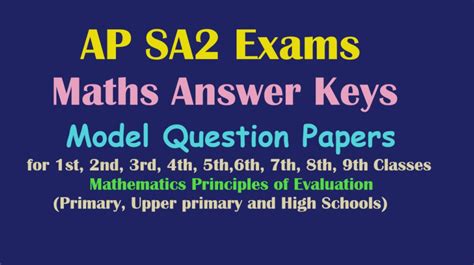 Ap Sa2 Cba3 Maths Answer Keys 2025 Model Question Papers Download For 1st 2nd 3rd 4th 5th