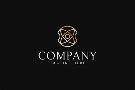 Letter O With X Circle Geometric Concept Logo For Fashion Jewelry Sign Symbol Label Brand