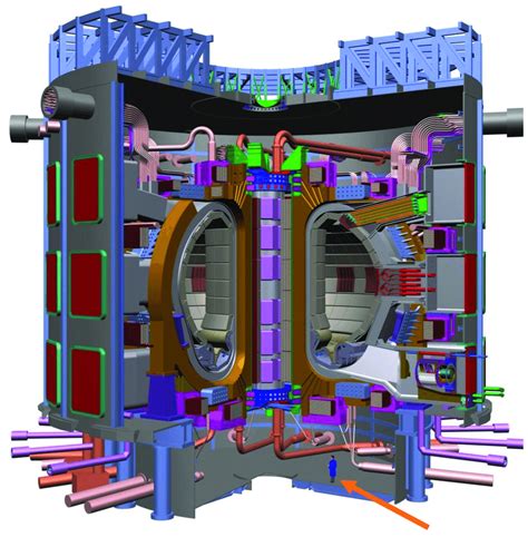Cutaway View Of The Iter Fusion Reactor From Iter Technical Basis