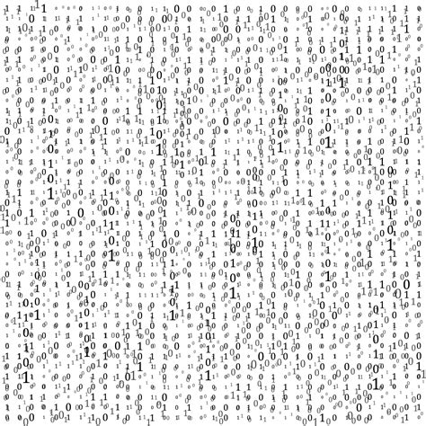 Premium Vector Binary Code Background Vector Black And White