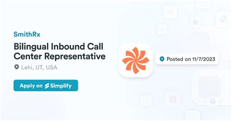 Bilingual Inbound Call Center Representative Smithrx Simplify Jobs