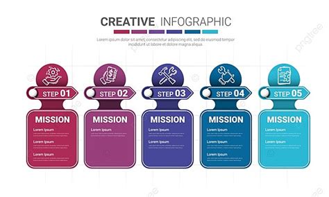 Infographic Design Template With Numbers 5 Option Can Be Used For Workflow Layout Brochure