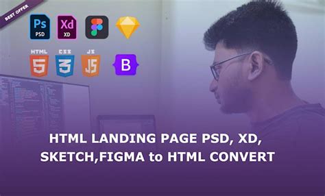How To Create Html Landing Page Psd Xd Sketch Figma To Convert Md