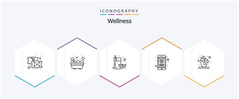 Wellness 25 Line Icon Pack Including Tea Orange Hot Rx 18536475 Vector Art At Vecteezy