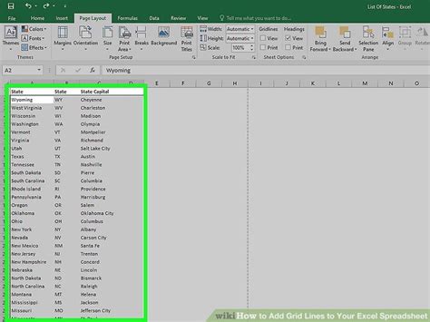 3 Ways To Add Grid Lines To Your Excel Spreadsheet WikiHow