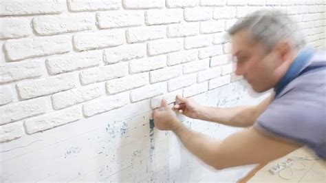 Как приклеить декоративный гипсовый кирпич Youtube Кирпич Ремонт Плитка под кирпич