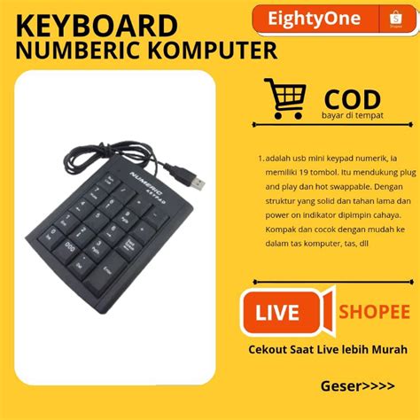Jual Keyboard Numeric Komputer Shopee Indonesia
