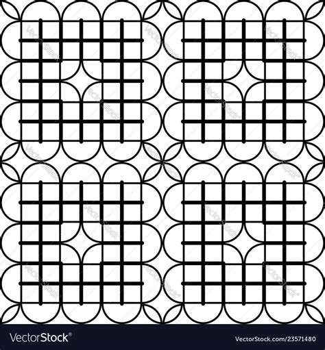 Design Seamless Monochrome Geometric Pattern Vector Image