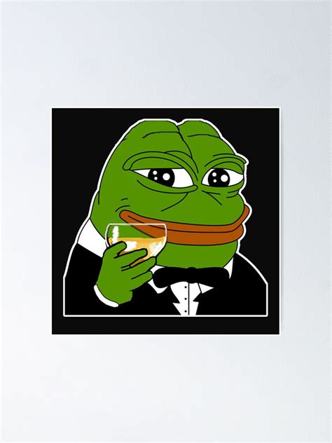 Smug Pepe Gentleman Poster For Sale By Alyosha Redbubble