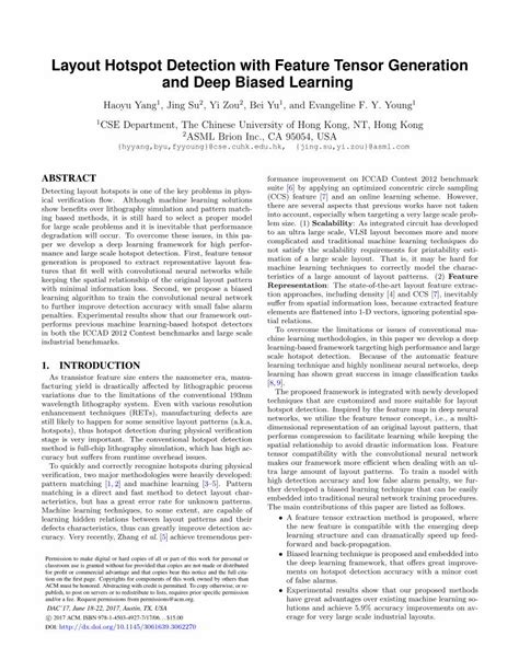 Pdf Layout Hotspot Detection With Feature Tensor Generation Dokumentips