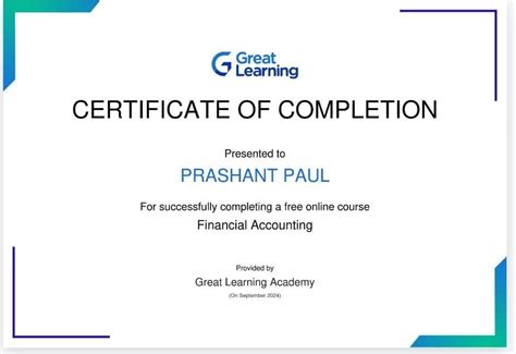 Prashant Paul On Linkedin Hi All I Have Successfully Completed The Financial Accounting Course