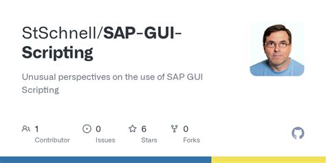Github Stschnell Sap Gui Scripting Unusual Perspectives On The Use Of Sap Gui Scripting