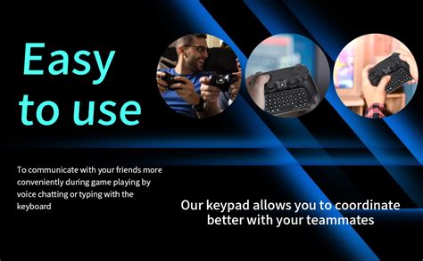 Mini Gaming Keyboard Chatpad With Useful Functions For Ps4 Controller