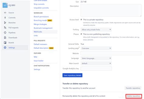 bitbucket 删除仓库（repository） bitbucket删除仓库 csdn博客
