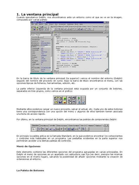 Curso Basico De Delphi Pdf Ventana Informática Objeto Informática