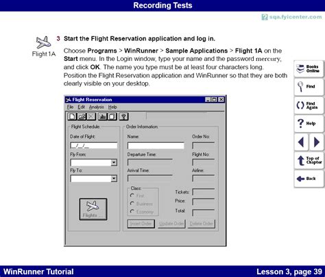 Winrunner Tutorial Recording A Test With Flight Reservation