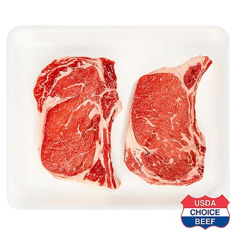 Usda Choice Beef Rib Steak Bone In Twin Pack Shoprite