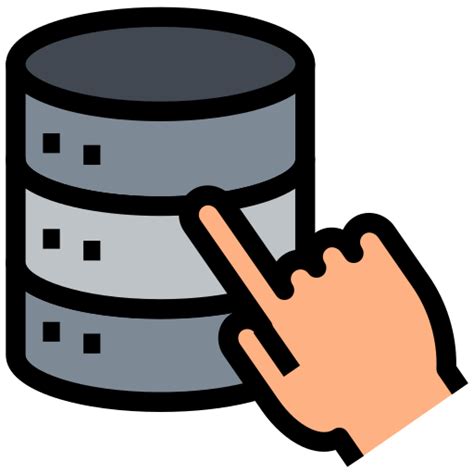 Database Server Hand Click Icon Download On Iconfinder