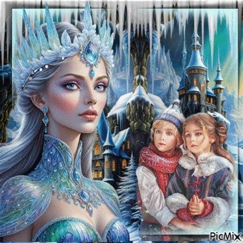 Снежная королева Кай и Герда Бесплатный анимированный гифка Picmix