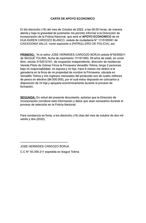 Formato De Carta De Compromiso De Pago Formatos De Cartas