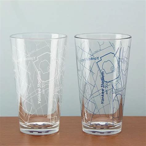 Mlb Ballpark Pint Glasses Set Of 2 Mlb Pint Drinking Glasses