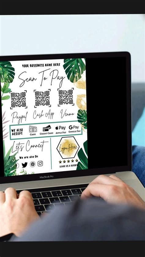 Editable Scan To Pay Template Scan And Pay Sign Printable Qr Code