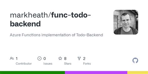 Github Markheathfunc Todo Backend Azure Functions Implementation Of