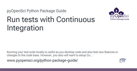 Run Tests With Continuous Integration Python Packaging Guide