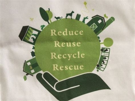 Reduce Reuse Recycle Rescue Tote Triangle Rabbits
