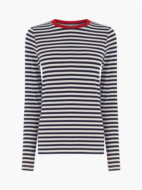 Warehouse Contrast Striped Jersey Top Striped Jersey Jersey Top