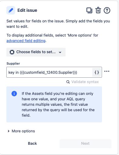 Solved Set A Custom Field Assets Object Using Jira Auto